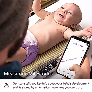Greater Goods Smart Baby Scale - Accurately Chart The Progress of Your Baby | with in-House Algorithm for Wiggly Babies | Works as Infant & Toddler Scale (Smart Bluetooth Connected)