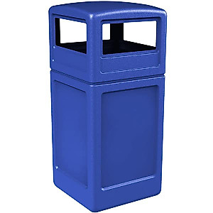 Zedfire, 42 Gallon Square Waste Container and Dome Lid Set, Big Trash Can, Outdoor Trash Can for Patio, Garbage Can, Recycle Bin, Exterior Trash Can, Number 02