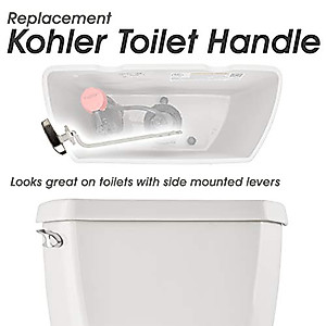 Kohler Toilet Flush Handle Replacement, Fits Side Mount Toilet Tank Lever, Chrome Polished