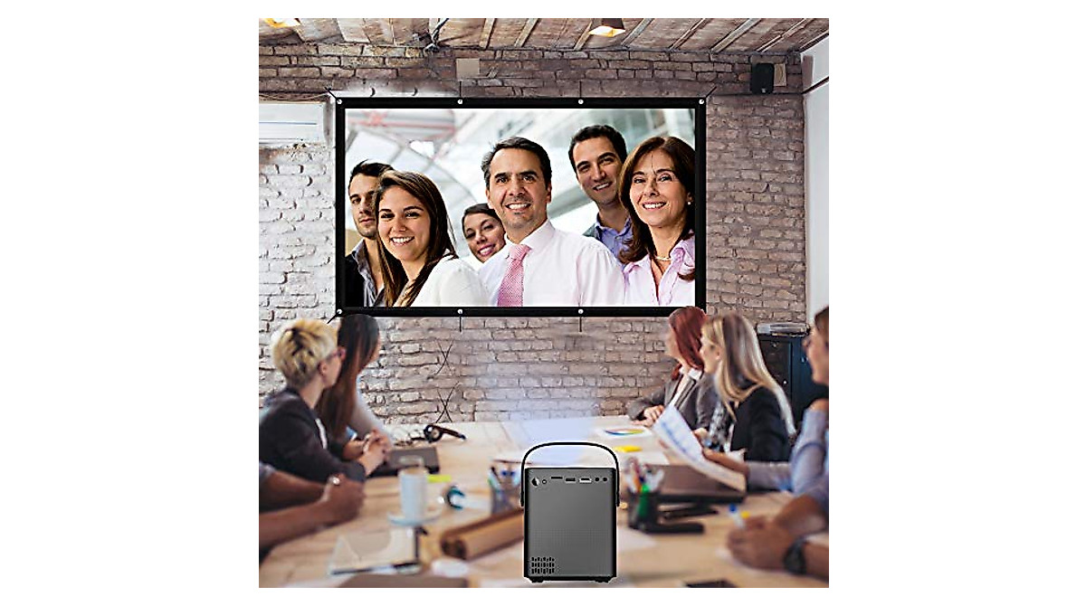 Minolta MN674 Portable Full HD Projector with 100" Screen & HDMI