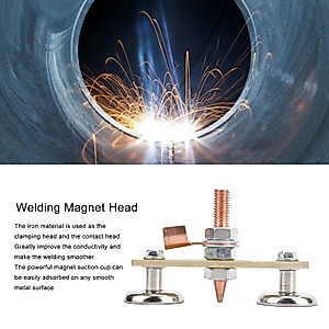 Welding Magnet Head, Double Ground Connector, Easy To Disassemble, For Site Welding