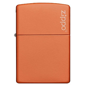 Zippo Classic Orange Matte with Logo Pocket Lighter