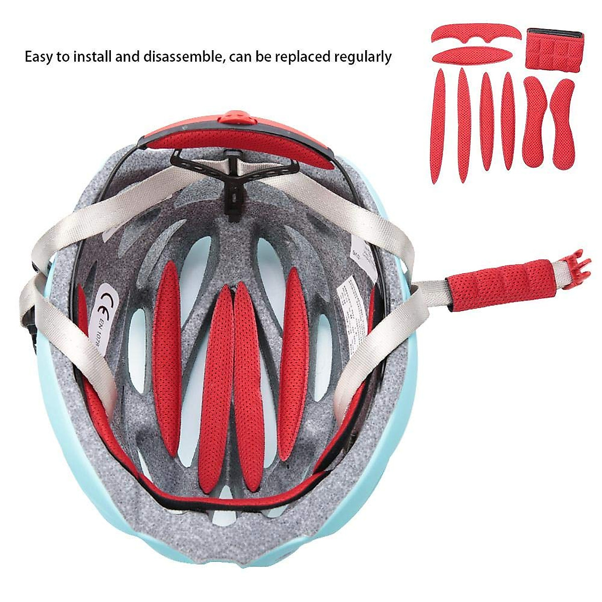 VGEBY1 Helmet Foam Pads, Anti-Collision Helmet Padding Kit Helmet Sponge Replacement Universal Foam Pads Set(Inner Lining)