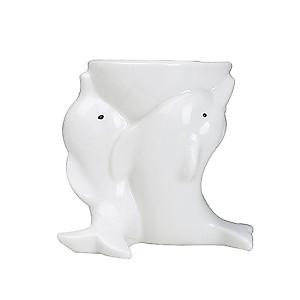 Hemoton Cute Succulent Planter, Ceramic Animal Dolphin Plant Pots with Drainage Hole, Planters for Indoor Plants Succulents