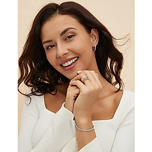 Mameloly Wedding Bands for Women Silver Thin Stackable Cubic Zirconia Dainty CZ Engagement Rings for Her Size 8