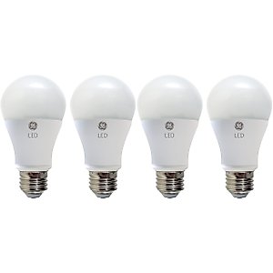 GE Lighting 67615 LED A19 Light Bulb with Medium Base, 10.5-Watt, Soft White, 4-Pack, 4 Count (Pack of 1)