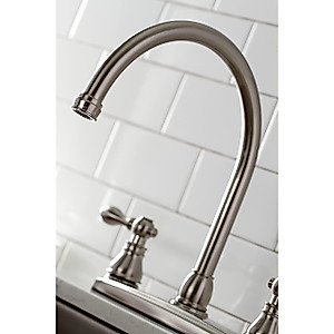 Kingston Brass KB728ACLSP American Classic 8" Centerset Kitchen Faucet, Brushed Nickel, 10.25 x 8.63 x 10.81