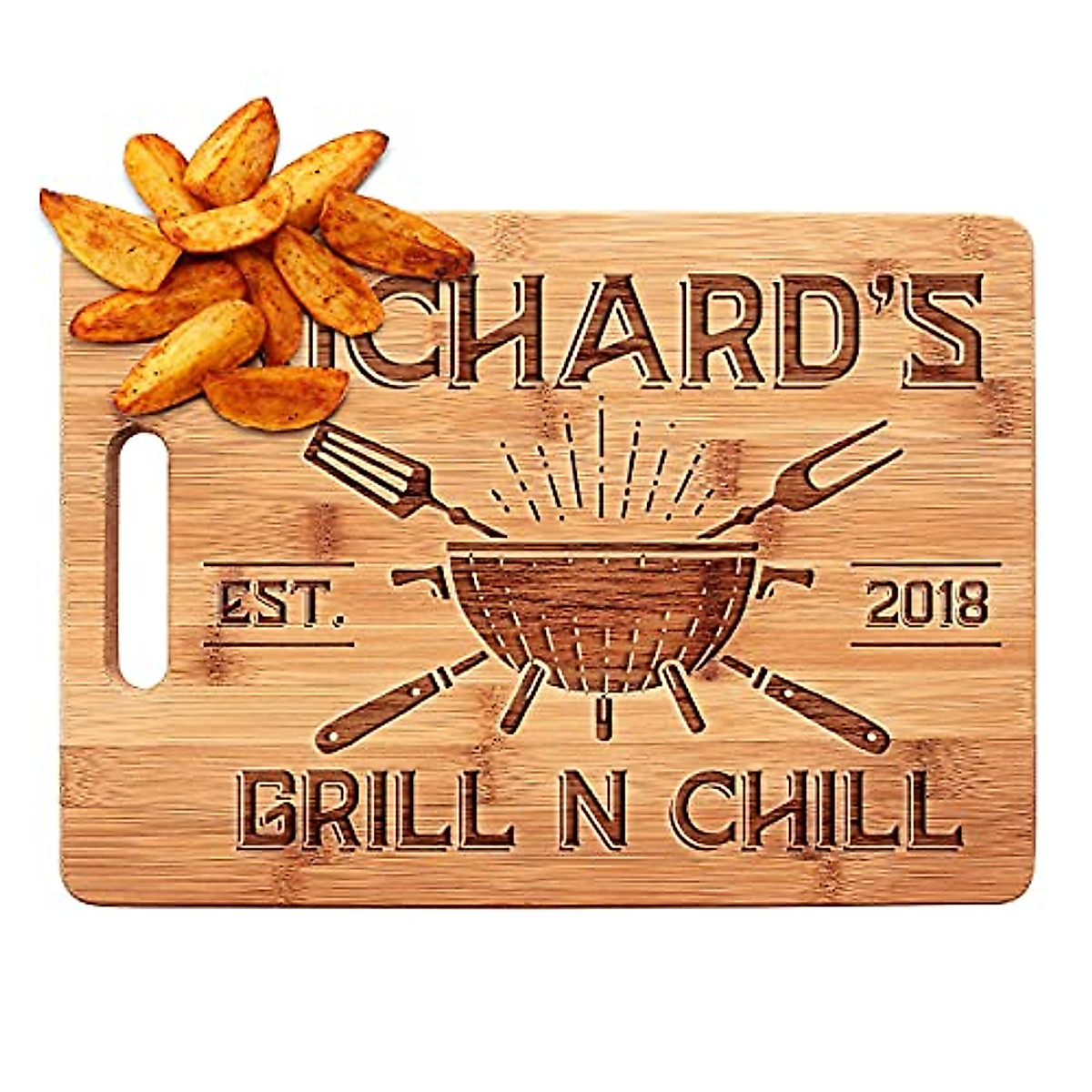 Gifts for Dad, Personalized Dad Cutting Board, Gifts For Dad, Grill Master | 9 Designs | Dad Gifts from Daughter, Wife - Grandpa Gifts from Grandchildren