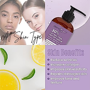 DERMAXGEN Lift And Firm 30% Peptide Serum - Matrixyl 3000, Vitamin C & E + Hyaluronic Acid + Aloe Vera | Collagen Booster, Skin Tightening & Anti-aging Formula - (8 FL OZ) For All Skin Types