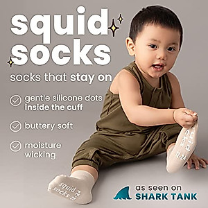 squid socks Viscose from Bamboo Socks | 0-6M, 6-12M, 12-24M, & 2T-3T | Socks that Stay On | As Seen on Shark Tank | Classic