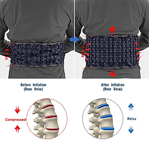 HONGJING Decompression Back Belt for Lower Back Pain Relief- Spine Reset Device Lumbar Support for Lifting, One Size Fits 29-49 Waist