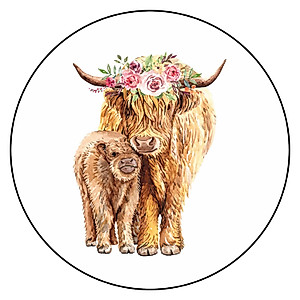 48 pcs Cow​​​​​​​​​​ Stickers Envelope Seals Labels Round Tags, Stamps Sticker for Gift Cards, Envelopes, Boxes for Holiday, Birthday, Christmas