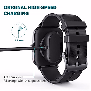 TUSITA Charger Compatible with Amazfit GTR 4, GTR 3, GTR 3 Pro, GTS 3, GTS 4, T-Rex 2 (1M,2-Pack)