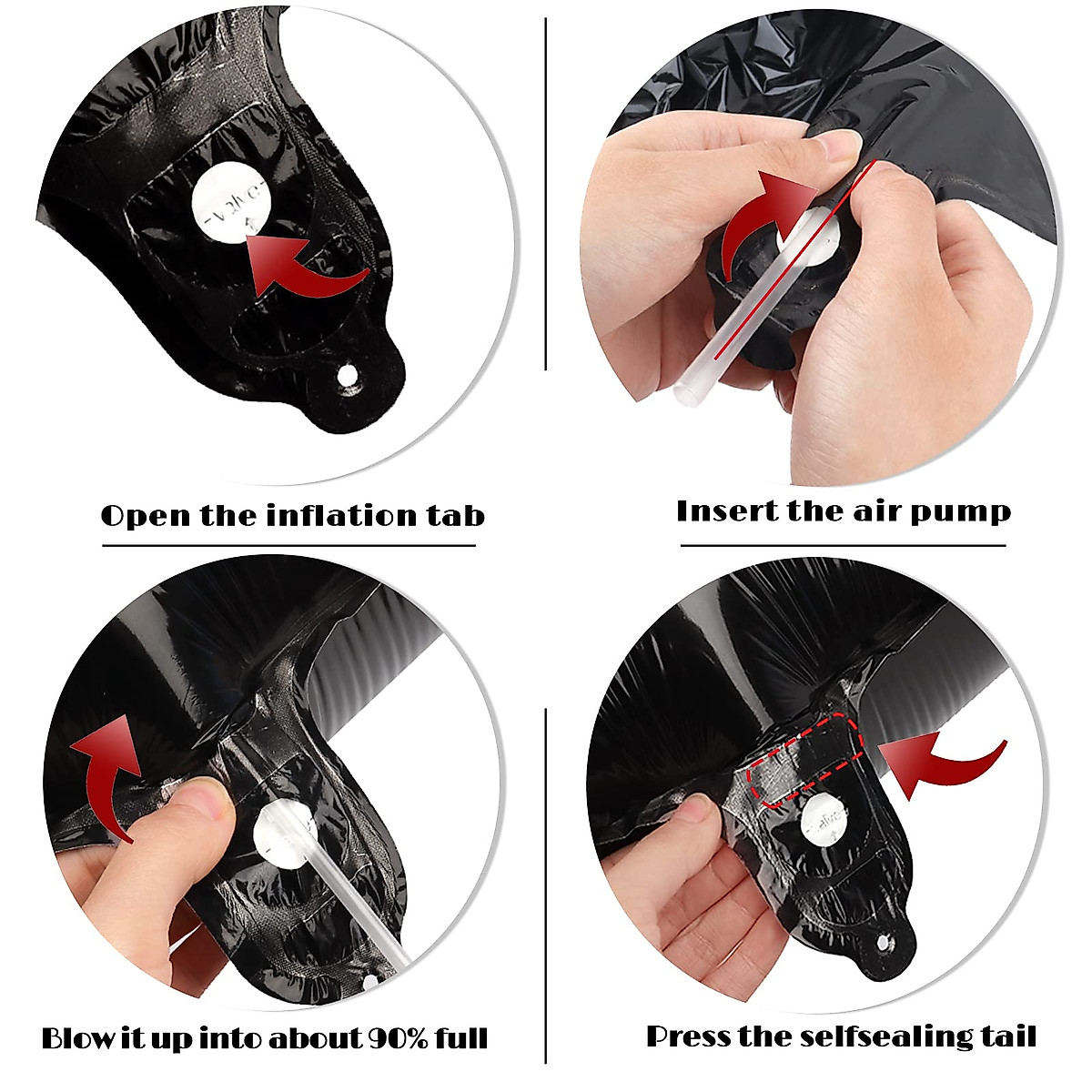 Number 6 Balloon 40 in, Six Helium Balloons for Birthday Party 16 60 Decorations Anniversary, 6th Birthday Balloon, Black 6 Balloons