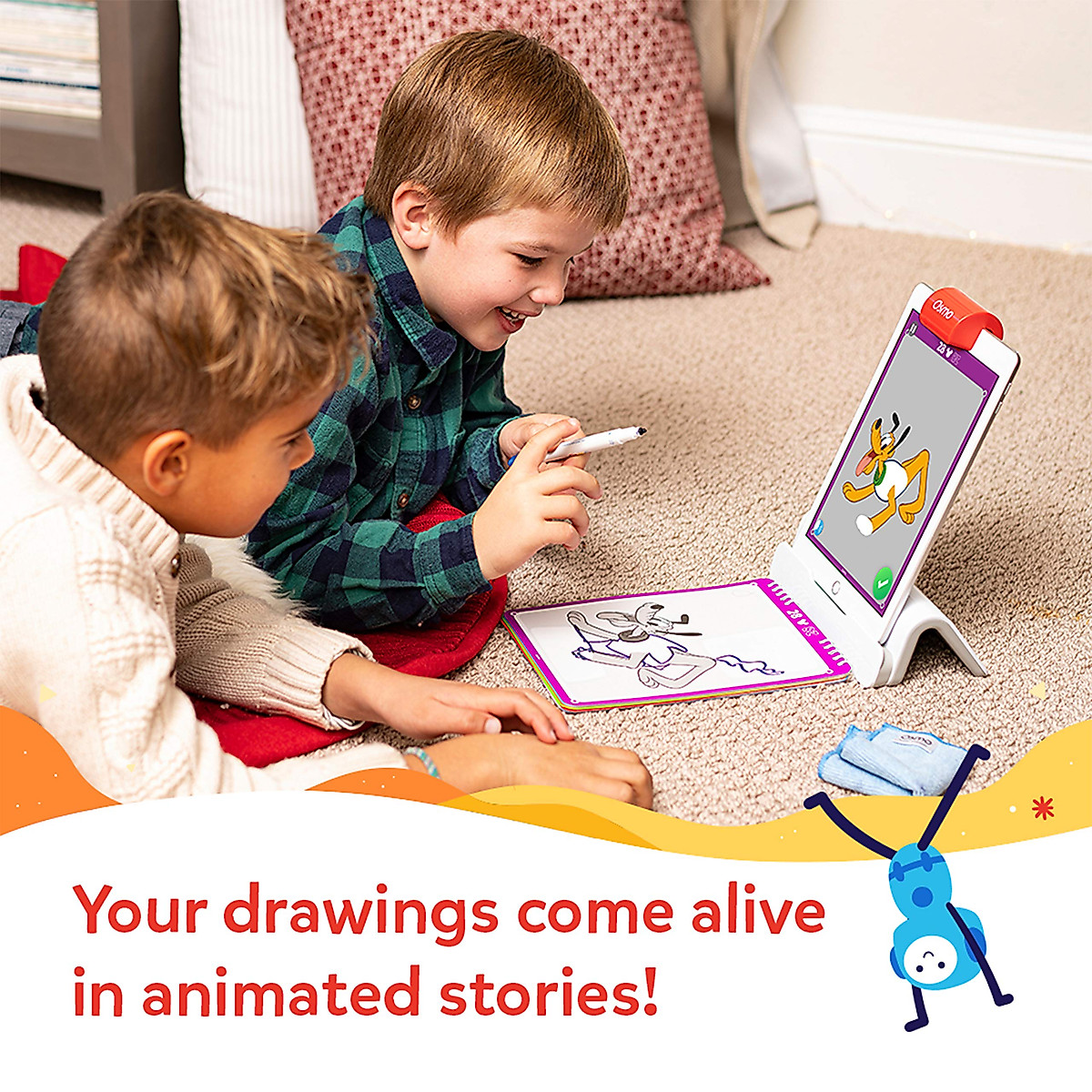 Osmo - Super Studio Disney Mickey Mouse & Friends - Ages 5-11 - Learn to Draw - For iPad or Fire Tablet Educational Learning Games - STEM Toy Gifts, Boy & Girl-Ages 5 6 7 8 9 10 11(Osmo Base Required)