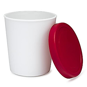 Cuisinart ICE-45 Mix It In Soft Serve 1.5-Quart Ice Cream Maker (White) Bundle with Reusable Ice Cream Storage Containers (2-Pack) (2 Items)