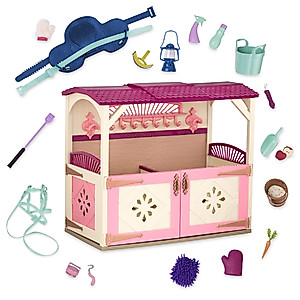 Glitter Girls – All Asparkle Acres Riding Stable Set – Accessory for 14-inch horses - 14-inch Doll Accessories and Clothes for Girls Age 3 and Up – Children’s Toys (GG57000Z)