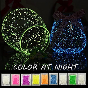 Shiny Stone Glow in The Dark, Fish Tank Aquarium Decorative Sand Gravel Rock Decoration for Home and Garden