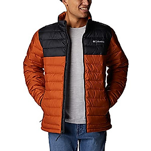 Columbia Men's Powder Lite Jacket, Warm Copper/Black, Medium