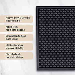 Premium A Bar Above Heavy Duty Bar Mat – Food-Safe Silicone Mat – Bar Mats for Countertop - Commercial Strength Bartender Accessories Dish Drying Mat for Kitchen Counter - Barista Accessories