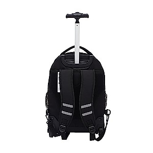 Travelers Club Rolling Backpack, Black, 18-Inch