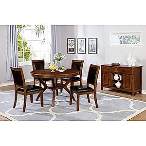 simple relax Wood Table with Shelf, Deep Brown