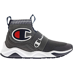 Champion Men's Rally Pro Big C Knit Sock Top Sneaker (11 M US, Granite Heather)