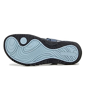 JBU by Jambu Women's Regional Water Ready Oxford Flat, DK Denim/Stone Blue, 9