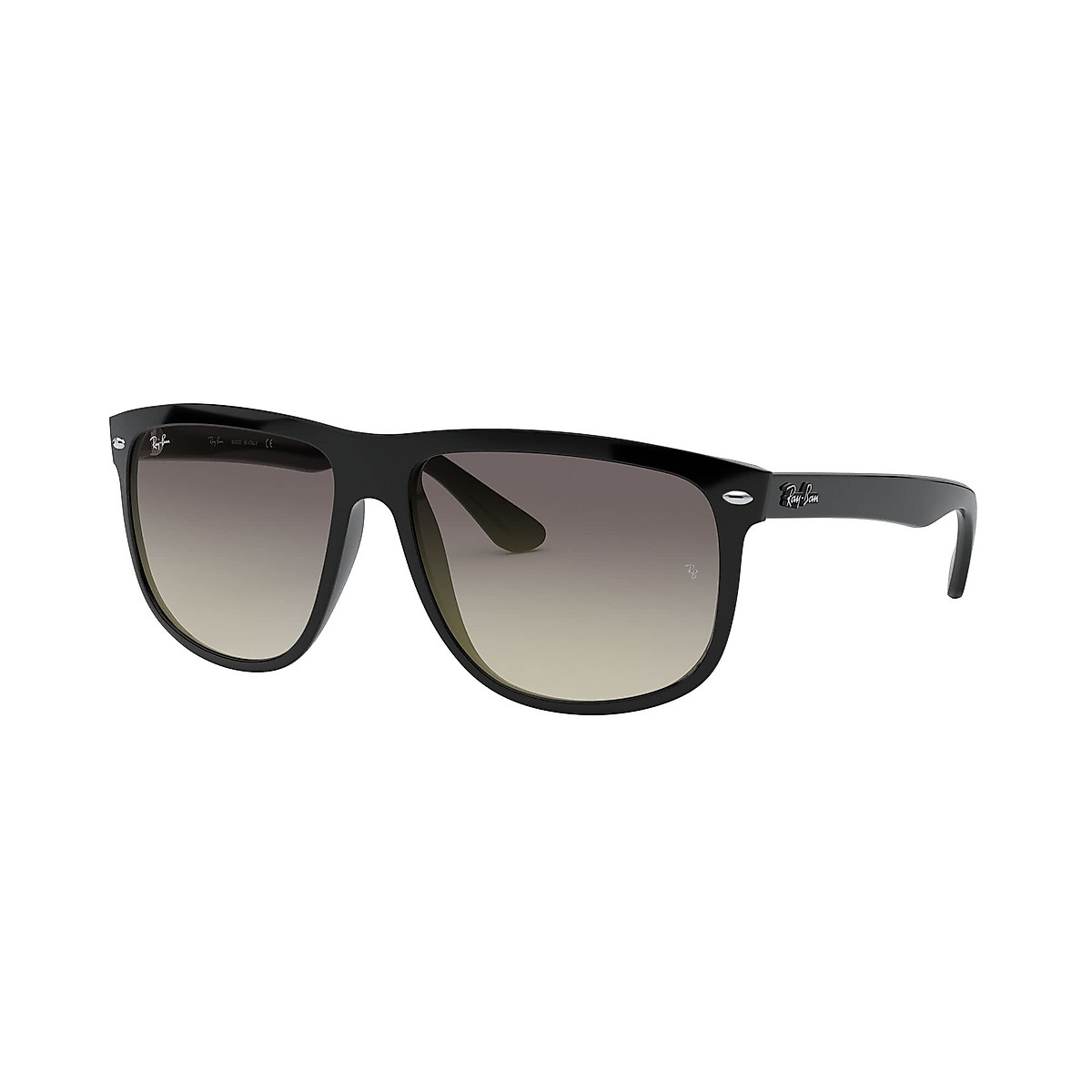Ray-Ban RB4147 Boyfriend Square Sunglasses, Black/Grey Gradient Dark Grey, 60 mm
