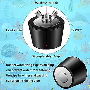 Tondiamo 3 Size Rubber Pool Plugs Pool Return Line Plugs Pool Plugs Skimmer Plugs Pool Plugs for Inground Pool Above Ground Pool (1 Inch, 1.5 Inch, 2 Inch)