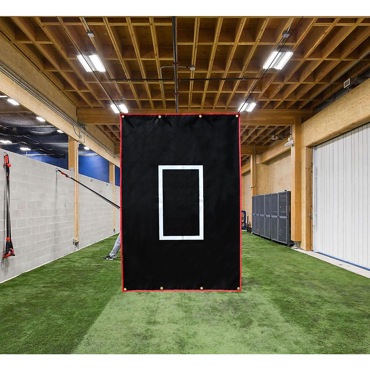 Mini Tang Baseball Batting Cage Backstop Baseball Softball Backstop with Strike Zone and Catcher Image 4'x6' Waterproof Baseball Backstop for Pitching.