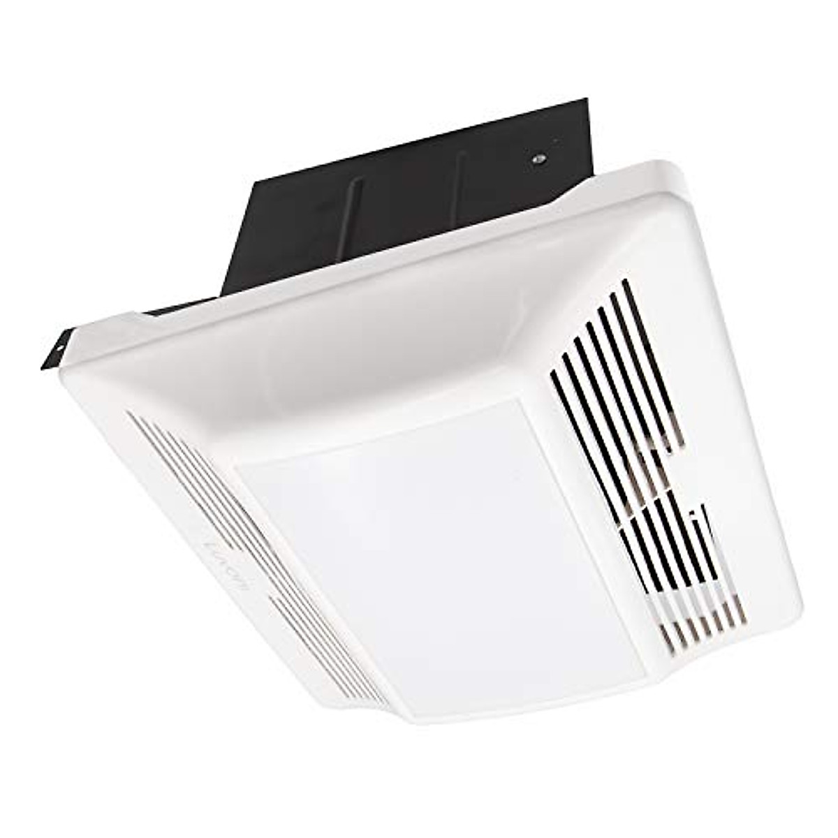 Maxxima Luvoni 90 CFM Bathroom Exhaust and Ventilation Fan with Light - 1 Sone Quiet Noise Free Operation, Ceiling Mounted Ventilator with Built-in LED Light and White Grill