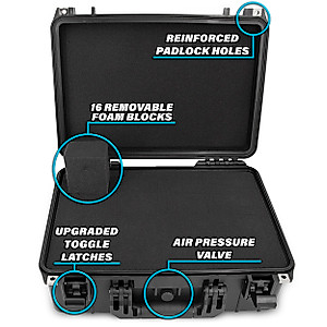 CASEMATIX Graded Card Case Compatible with 120+ BGS PSA FGS Graded Sports Trading Cards, Waterproof Graded Slab Trading Card Box with Precut Card Carrying Case Impact Absorbing Foam Slots