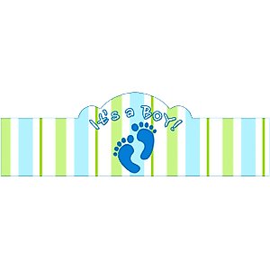 It's a BOY! (Baby Feet) 20 Pack of Self-Adhering Cigar Bands / Labels