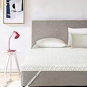 King Size 3 Inch Memory Foam Mattress Topper, Gel-Infused Cooling Bed Topper with Removable & Washable Bamboo Fiber Cover, Zipper Closure
