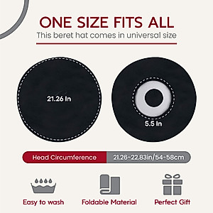 CHAPEAU TRIBE Classic Stretchable Wool Black French Beret