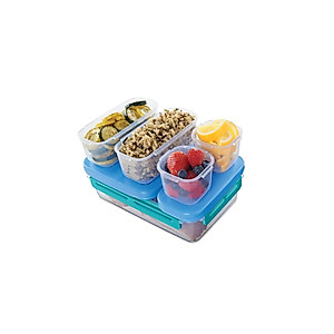 Rubbermaid LunchBlox Leak-Proof Entree Lunch Container Kit, Large, Blue