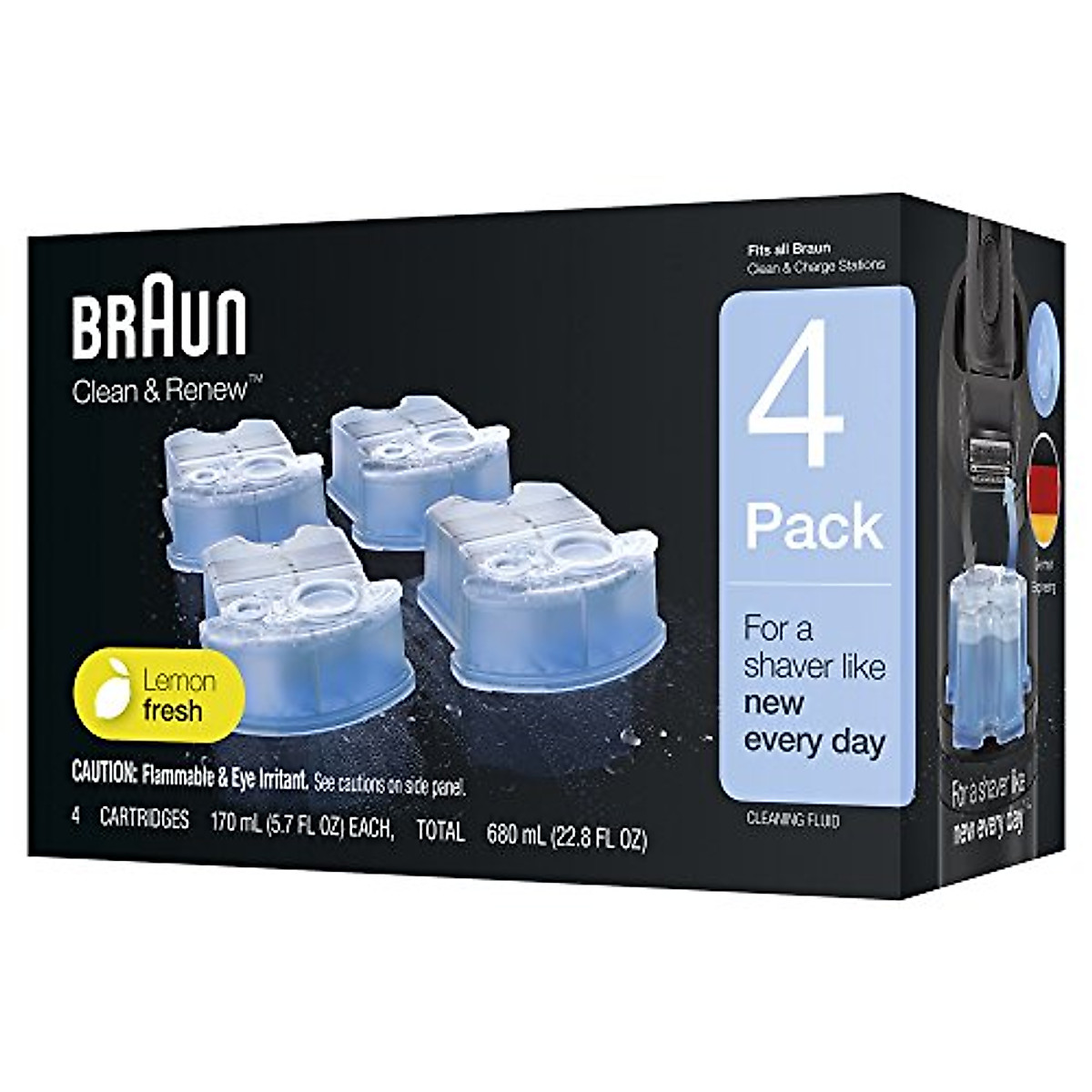 Braun Clean & Renew Refill Cartridges CCR - 22.8 fl oz (Pack of 4)