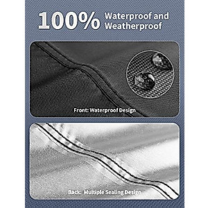 YISSVIC Patio Furniture Covers 96x64x40 inch Outdoor Furniture Covers Waterproof Windproof Anti-UV Rectangular Fits for 6-12 Seats