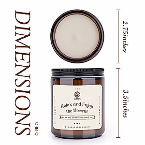 Raetm Sandalwood Sweet Orange Scented Candles, Natural Soy Candle for Home Scented, Hand-Poured Aromatherapy Candles Gifts for Women, Men, Ideas for Birthdays, Holidays, Relaxation (9oz)