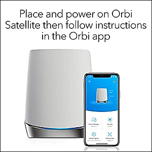 Orbi Whole Home Tri-Band Mesh WiFi 6 Add-on Satellite (RBS750) – Works with Your Orbi WiFi 6 System| Adds up to 2,500 sq. ft. Coverage | AX4200 (Up to 4.2Gbps)