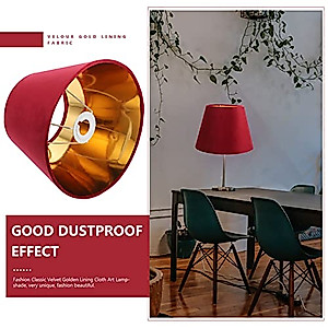 Uonlytech Chandelier Lamp Shades Fabric Barrel Lampshade Lamp Cover Small Clip On Lamp Shade for Table Wall Floor Lamp E27 Red