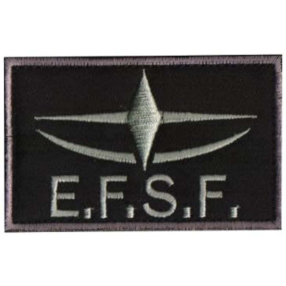 Tactical Emblem Applique 2pcs Anime/Military Embroidered Rectangular Science Fiction Embroidered Patch Badges Applique for Jeans Jackets Hats Vests