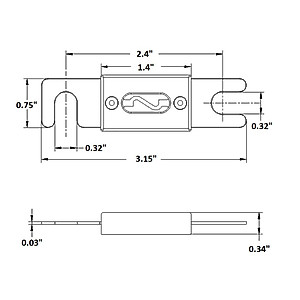 ANL Fuse 30A 30 Amp For Car Vehicle Marine Audio Video System Gold 2 Pack (30 Amp)