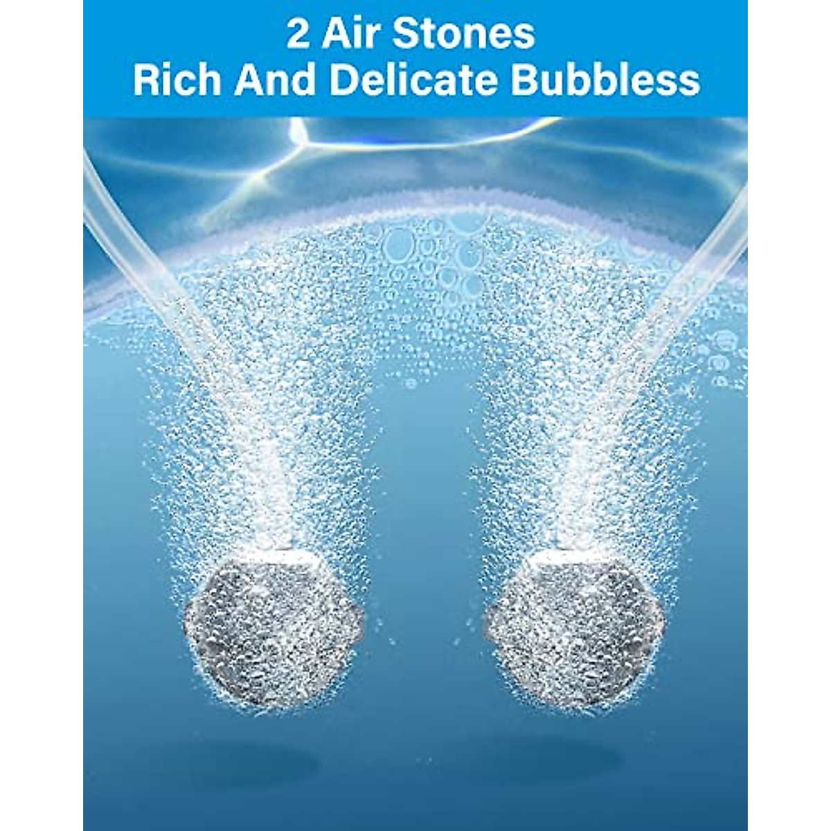 NFESOLAR Aquarium Air Pump Oxygenator, 2.5W Solar Air Pump with 2 Air Bubble Stones, Solar Pond Aerator up to 120 Gallons 3 Mode&No Noise Solar Aerator for Pond Stock Tank Fishing Hydroponics