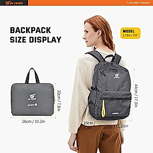 SKYSPER Lightweight Backpacks 25L Travel Daypacks Packable Hiking Daypack Light-duty Hike Bag Ultralight for Women Men