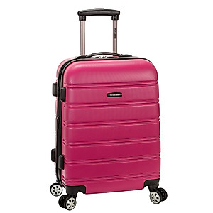 Rockland Melbourne Hardside Expandable Spinner Wheel Luggage, Magenta, Carry-On 20-Inch