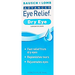 Eye Drops by Bausch & Lomb, for Dry Eyes & Redness Relief, 30 mL