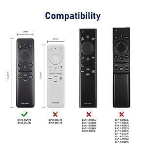 LEFXMOPHY Cover Case for BN59-01432J BN59-01432A BN59-01432 2023 Samsung Smart TV Solar Panel Remote Black Silicone Skin