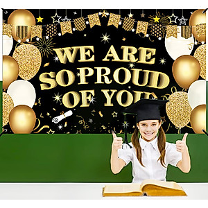 2023 Graduation Party Decorations, We are So Proud of You Backdrop Banner, We are So Proud of You Banner for Graduation Decorations 2023, Congrats Grad Party Decorations, Class of 2023 Decorations